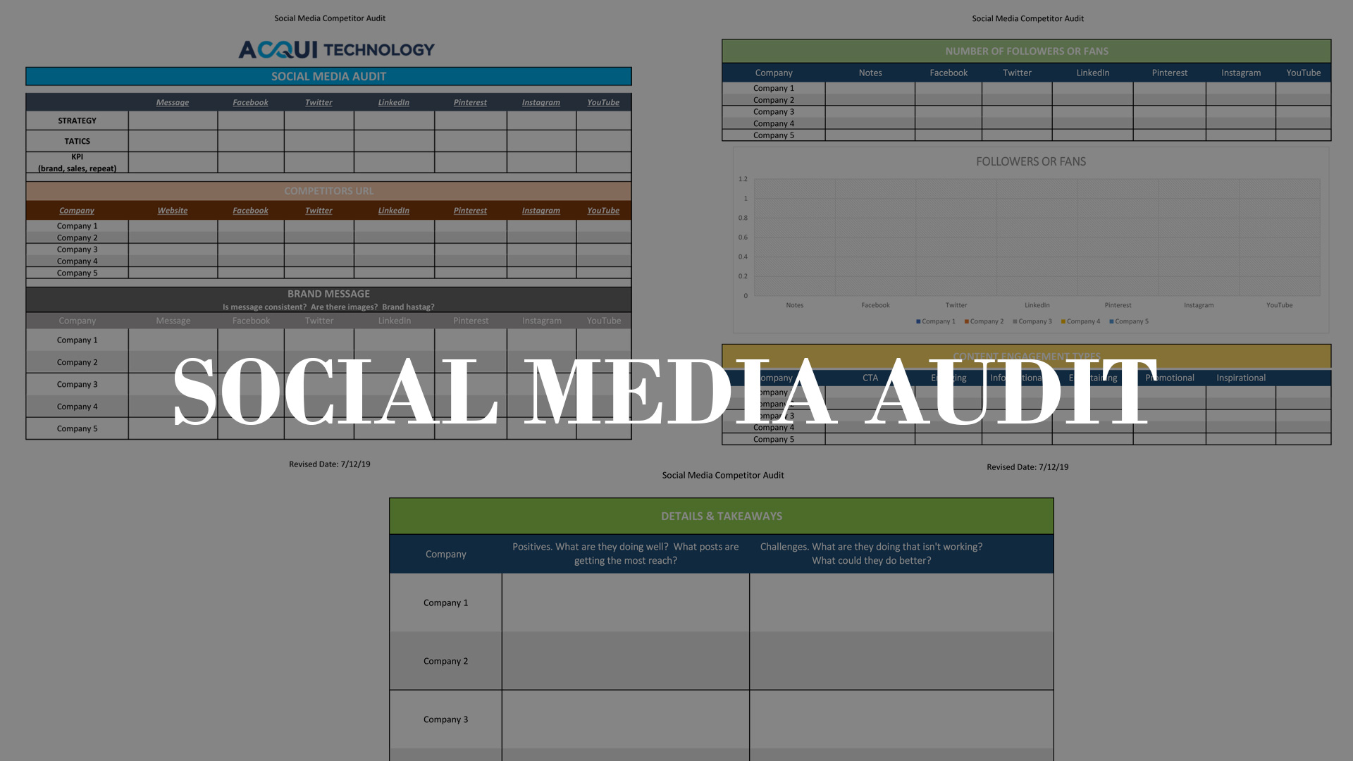 Social Media Audit Template Excel